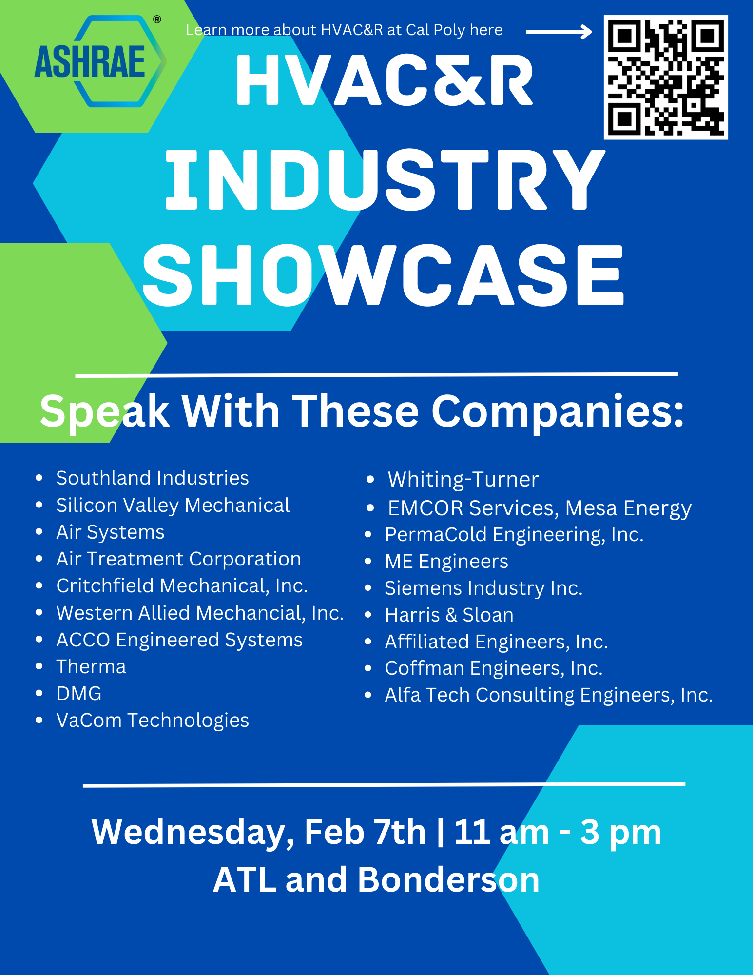 Upcoming Events | HVAC&R Concentration at Cal Poly
